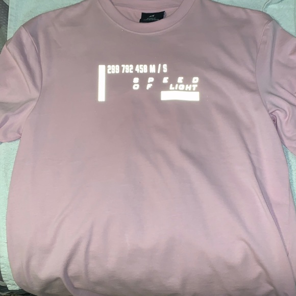 H&M | Shirts | New Hm Mens Baby Pink Tshirt | Poshmark